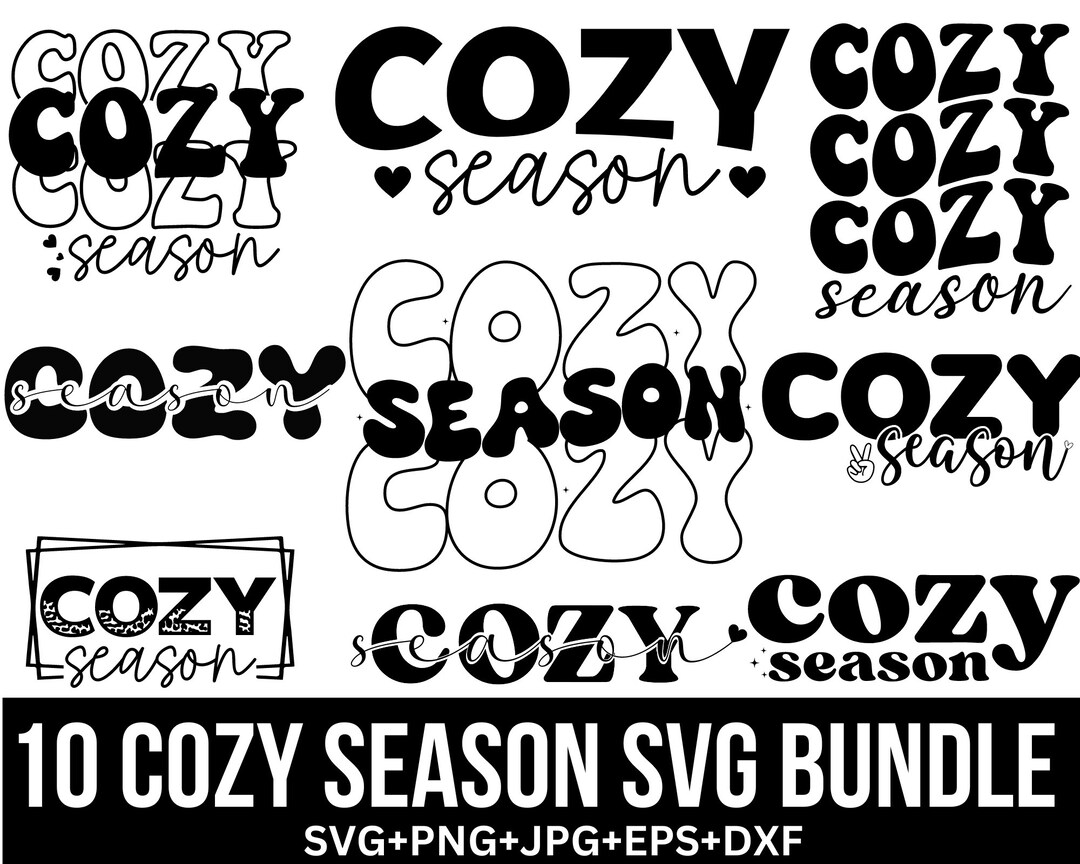 Cozy Season Svg Bundle, Winter Svg, Cozy Vibes Svg, Thanksgiving Svg ...