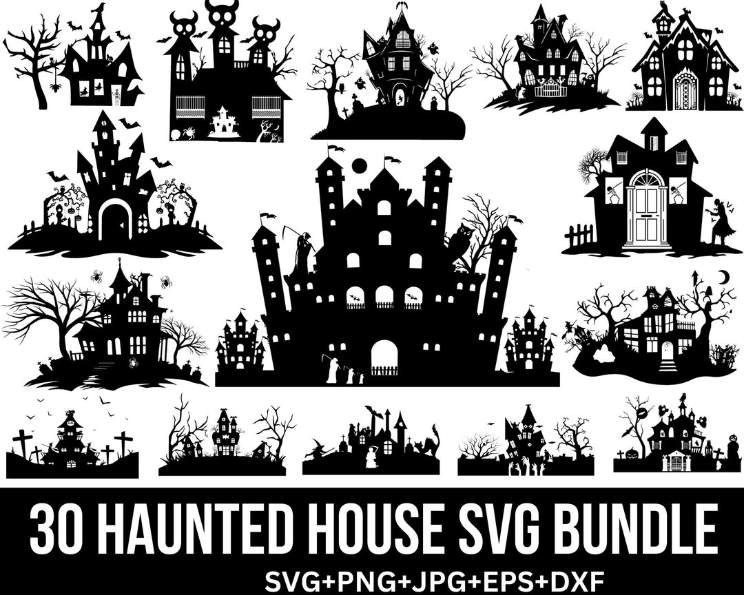 Haunted House Svg Png Bundle, Haunted Mansion Svg, Haunted House Png ...