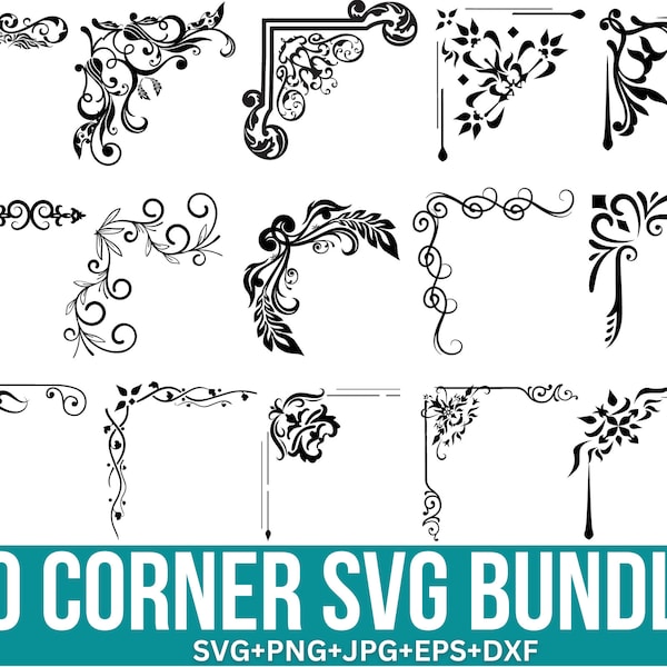 Corner Svg - Etsy