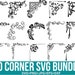 Corner Border Svg Bundle, Corner Svg, Vintage Elements, Floral Corner ...