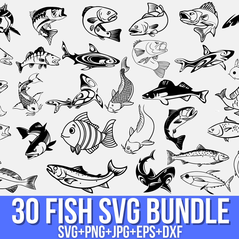 Fish Svg - Etsy