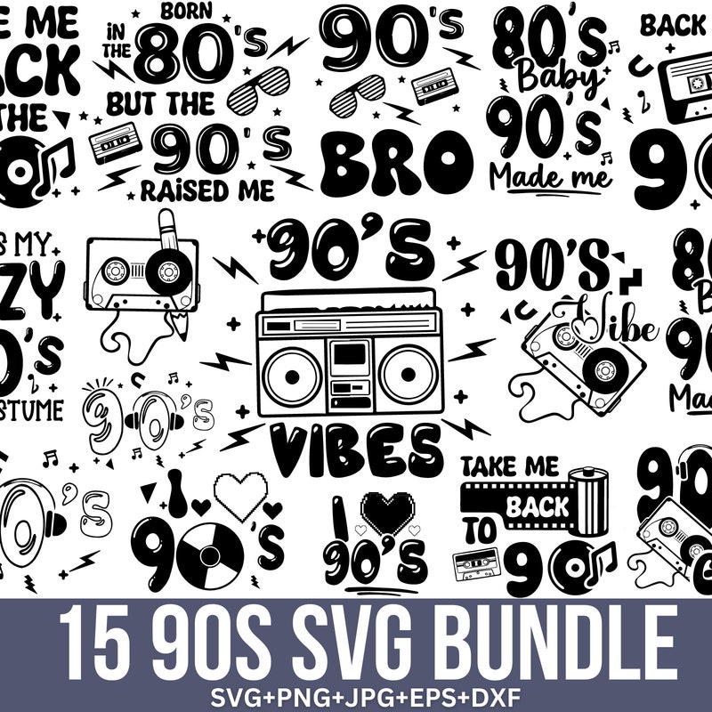 80’s Svg Cut Outs - Etsy