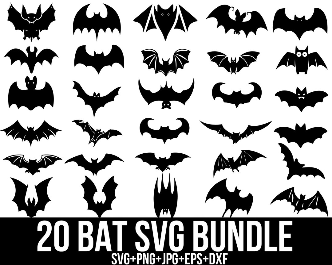 Bat Svg Bundle, Halloween Bat Svg, Cute Bat Svg, Halloween, Night Bat ...