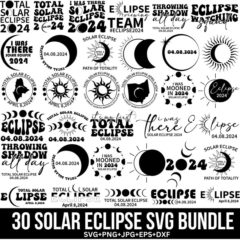 Solar Eclipse Svg - Etsy
