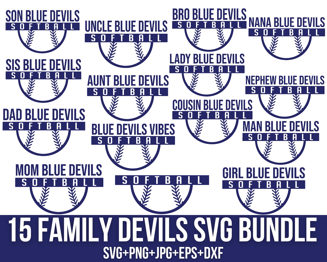 Family Devil Svg Bundle, Mom Svg, Devil Svg, Girls Blue Devils Svg ...