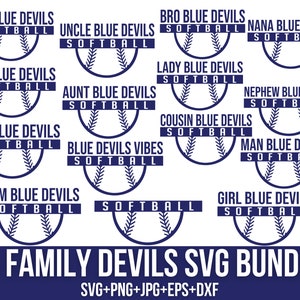 Family Devil Svg Bundle, Mom Svg, Devil Svg, Girls Blue Devils Svg ...