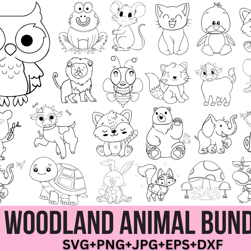 Woodland Animals Svg - Etsy