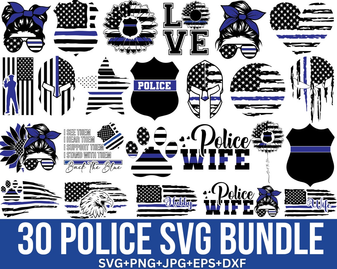 Police Svg Bundle, Police Officer Svg, USA Police Svg, Police Wife Svg ...