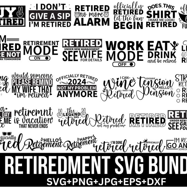 Retirement Svg - Etsy