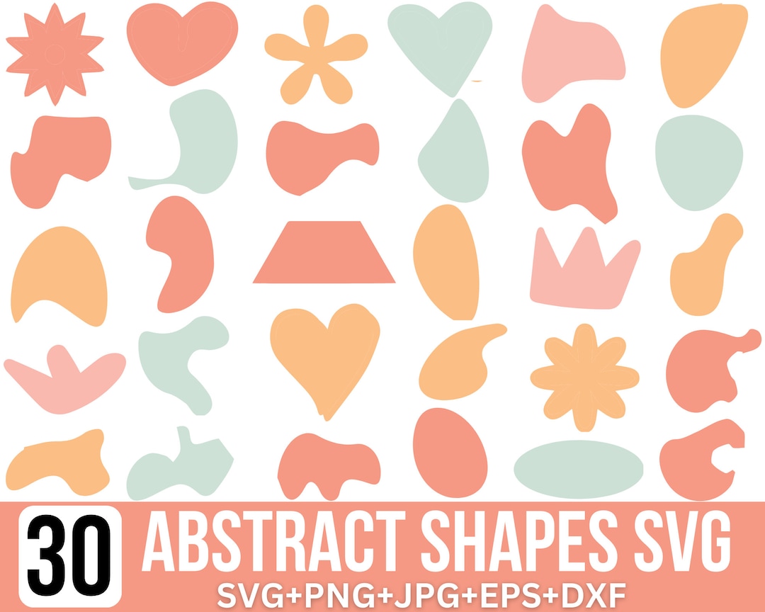 Abstract Shapes Svg Bundle, Abstract Svg, Hand Drawn, Shape Background ...