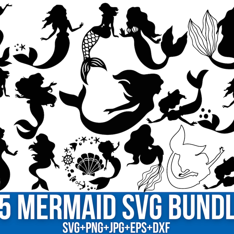 Mermaid Monogram Svg - Etsy