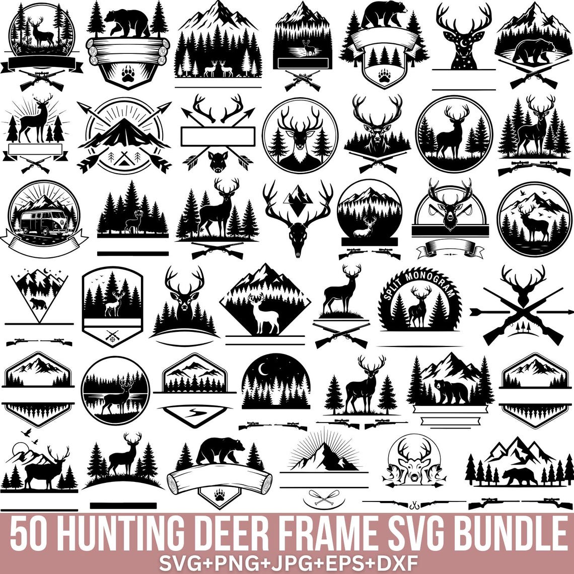 Deer Hunting Name Frame Sign SVG, Hunter Svg, Deer Hunting Svg, Deer ...