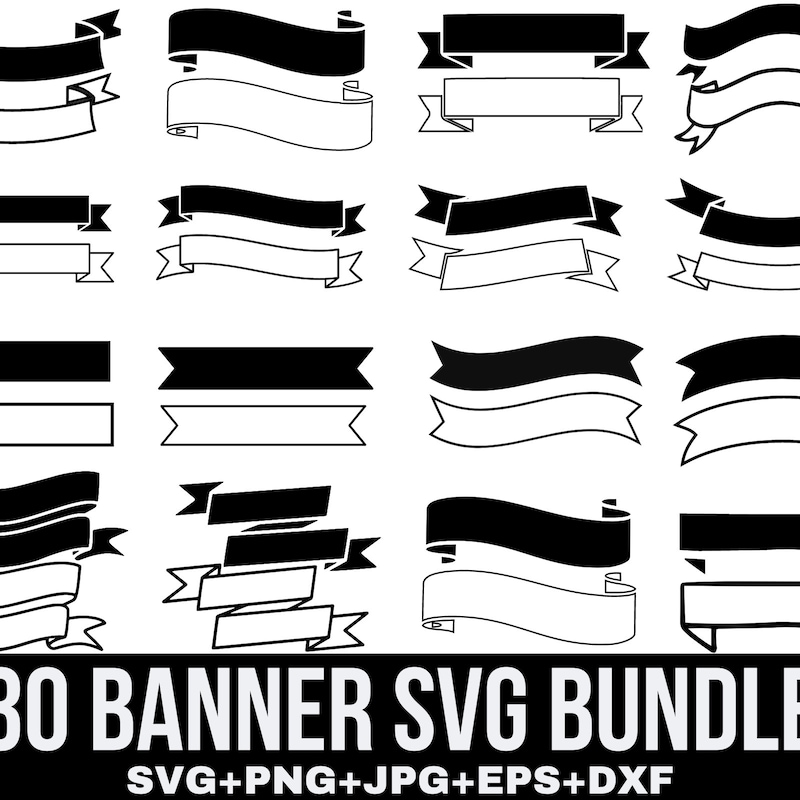 Ribbon Banner Svg - Etsy