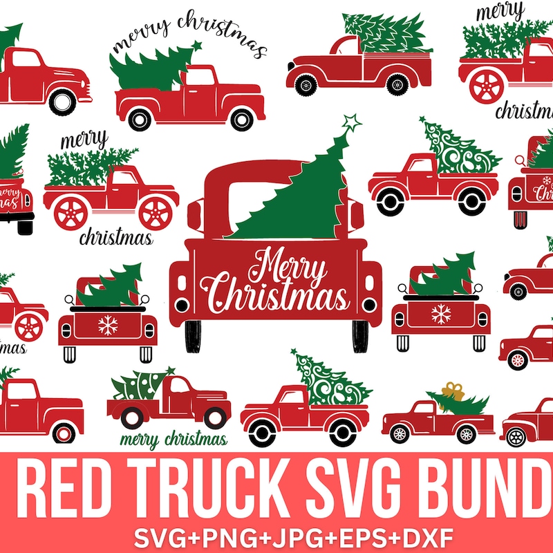Red Truck Svg - Etsy