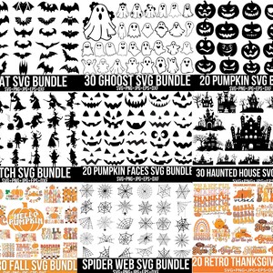 Mega Helloween Svg Png Bundle, Horror Characters, Vintage Halloween ...