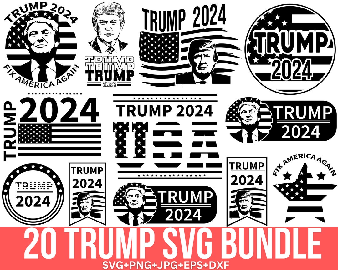 Trump 2024 Svg Bundle, Trump Flag Svg, Mean Tweets Svg, USA Flag Svg ...