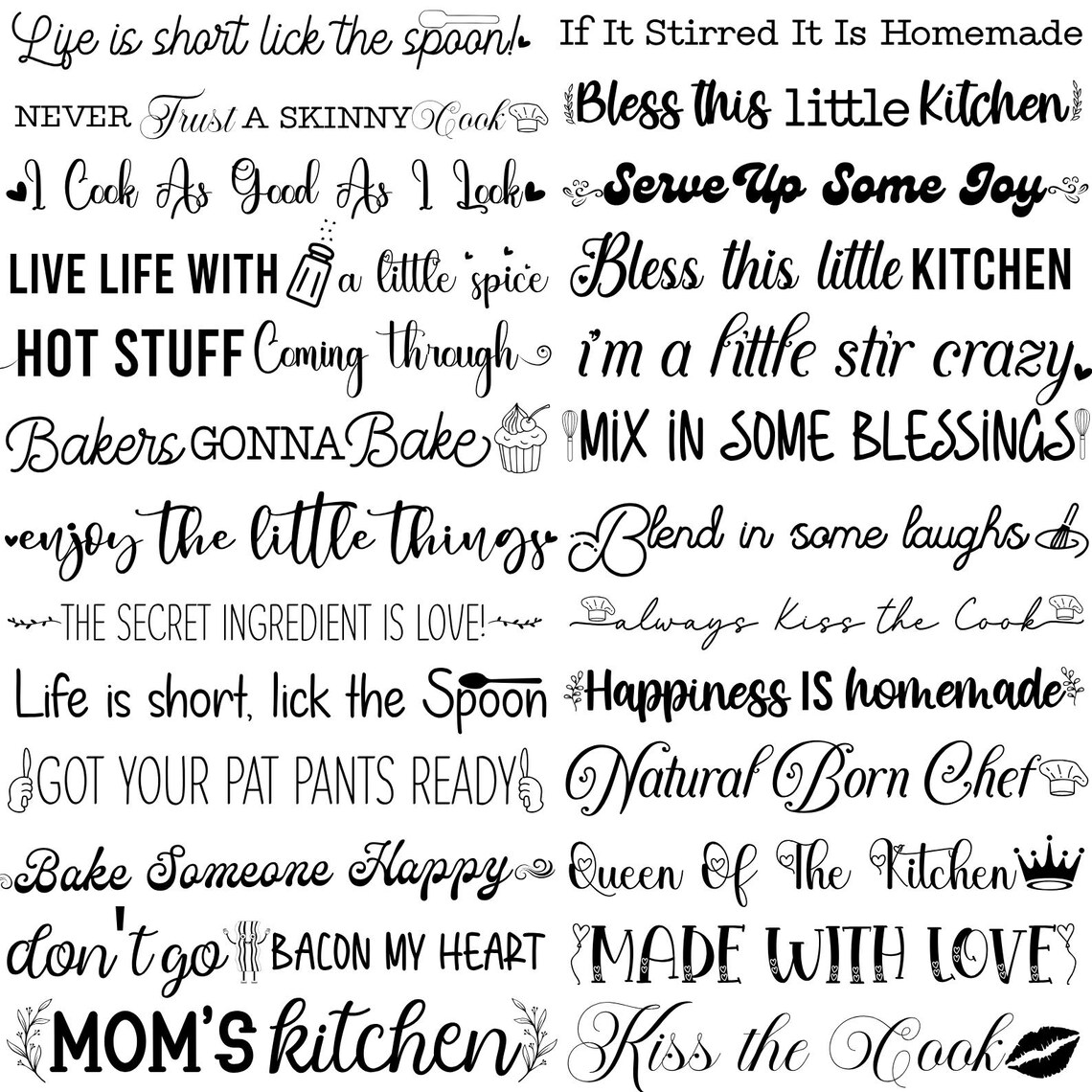 Spoon Handle Svg Bundle, Spatula Quotes Svg, Wooden Spoon Svg, Spatula ...