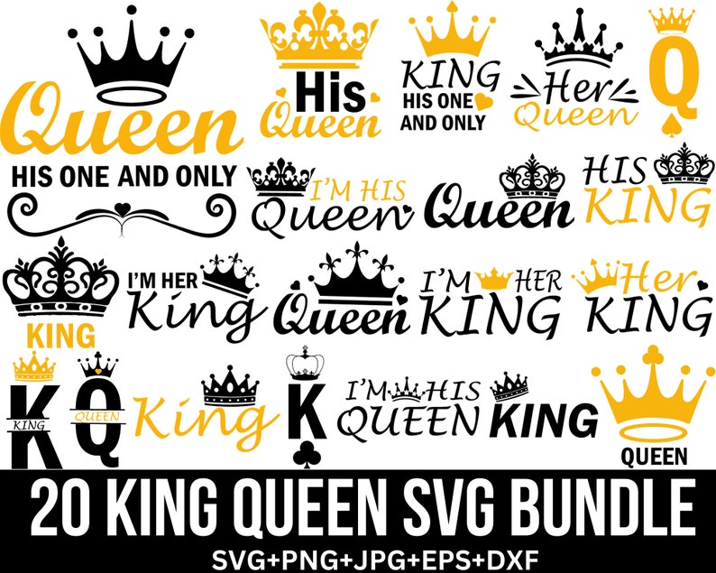 King and Queen Svg King Svg Queen Svg Princess Crown Svg - Etsy