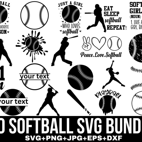 Softball Svg - Etsy