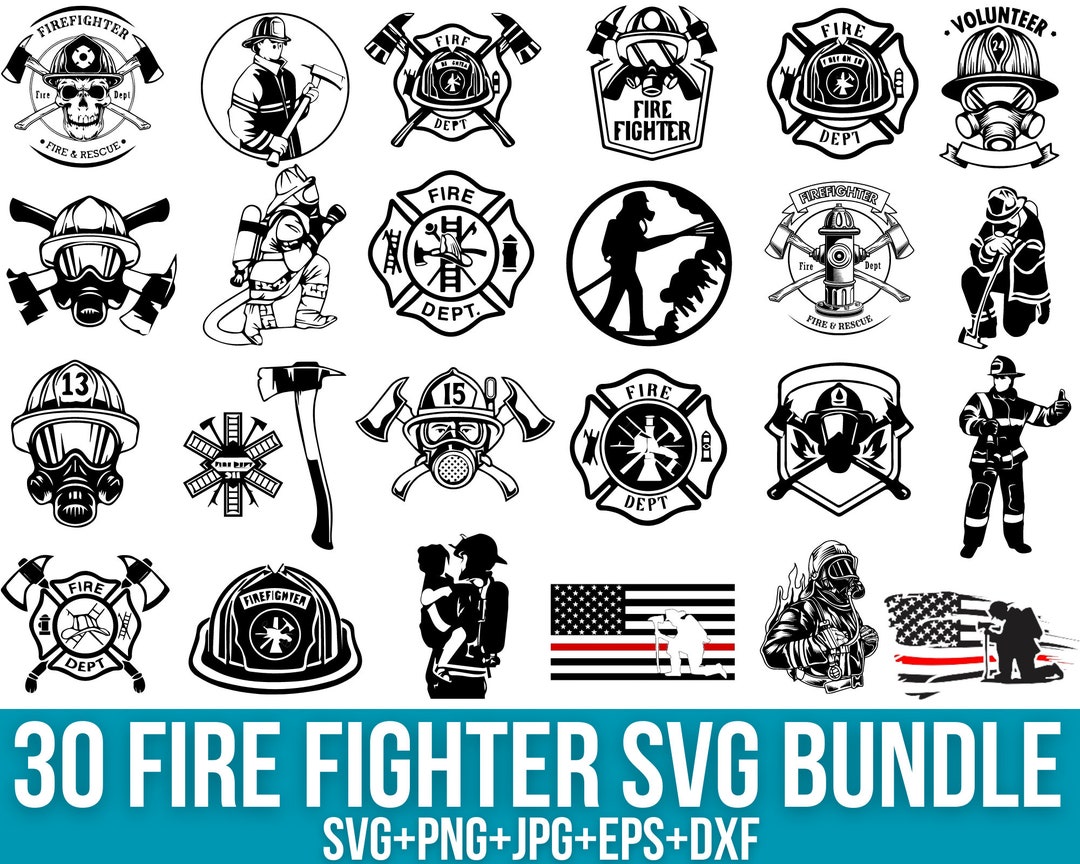 Firefighter Svg Bundle, Dad Firefighter Svg, Fireman Svg, Maltese Cross ...