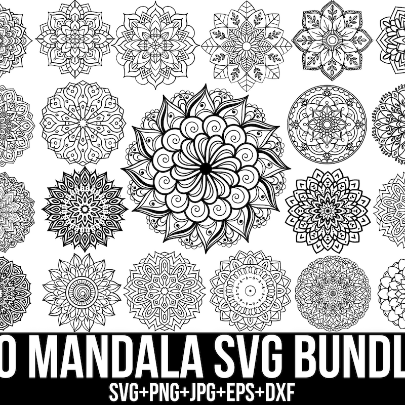 Mandalas Flower Svg - Etsy