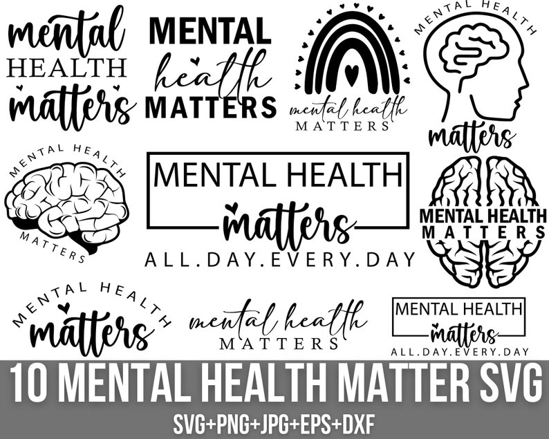 Mental Health Matters Svg Awareness Svg Motivational Svg Etsy