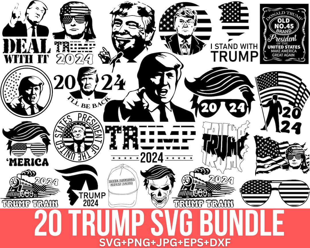Trump 2024 Svg Bundle, Trump Flag Svg, Mean Tweets Svg, Trump Fight ...