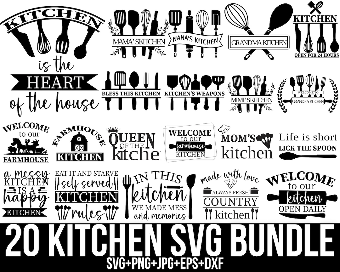 Kitchen Svg Bundle, Kitchen Quotes Svg, Flourish Kitchen Svg, Kitchen ...