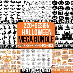 Mega Helloween Svg Png Bundle, Horror Characters, Vintage Halloween ...