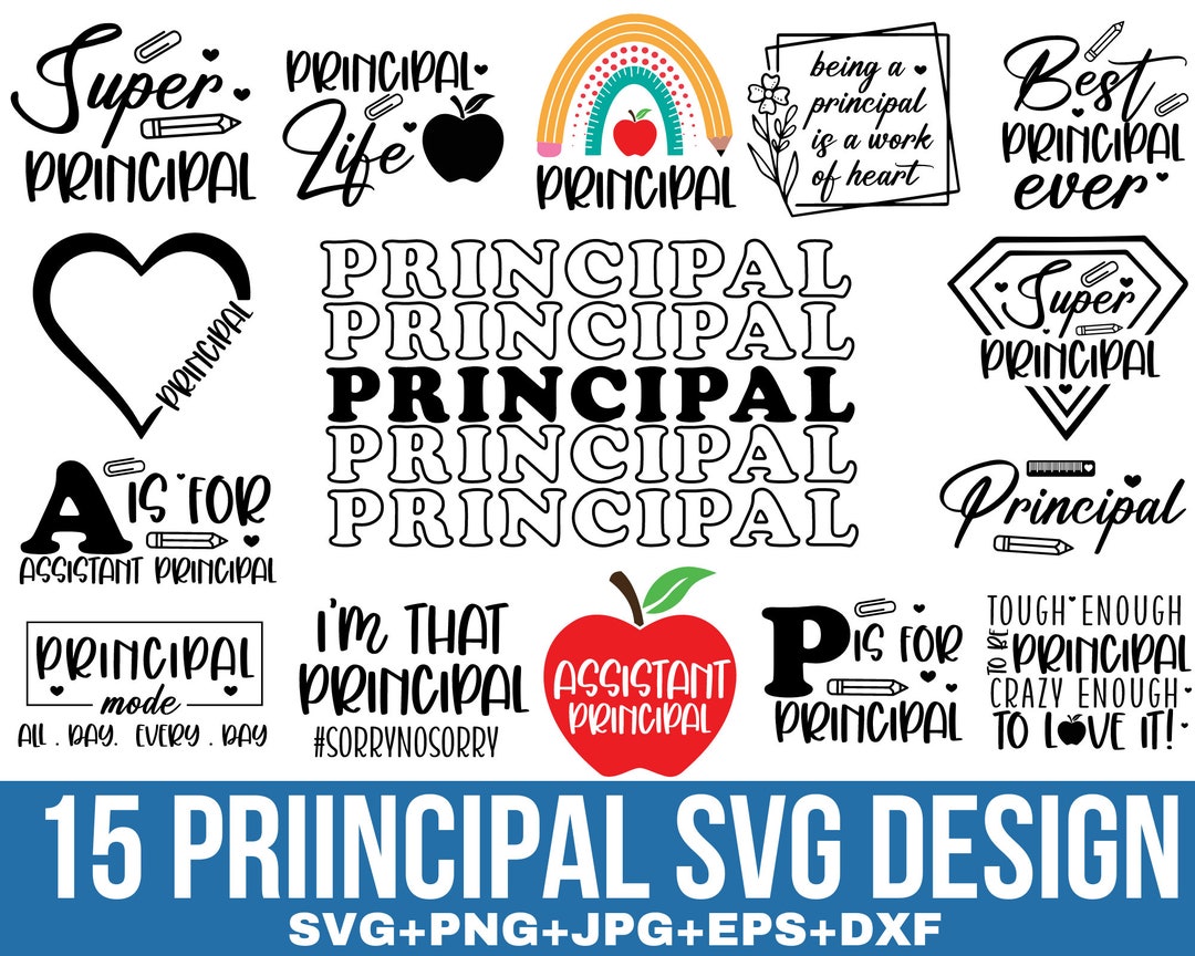Principal Svg Bundle, Teacher Quotes Svg, Education Svg, Teacher Svg ...