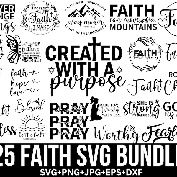 Faith Svg - Etsy
