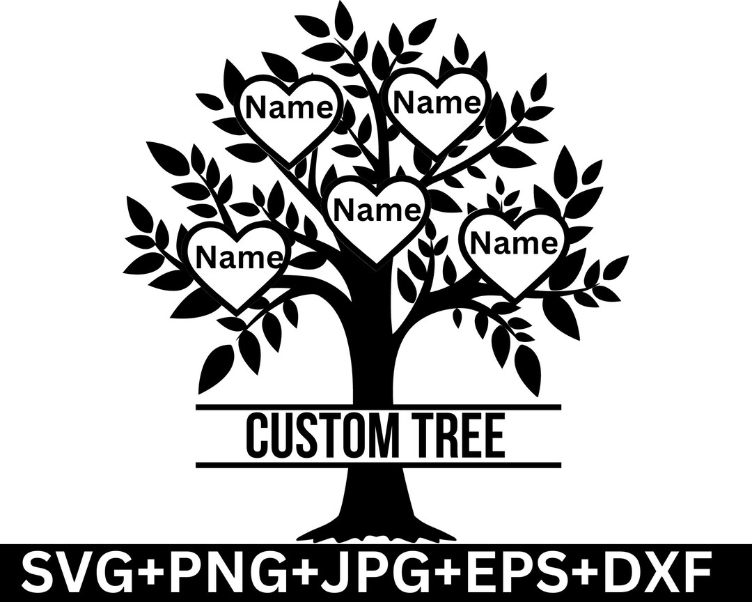 Custom Family Tree Svg, Custom Svg, Personalized Design, Custom Tree ...