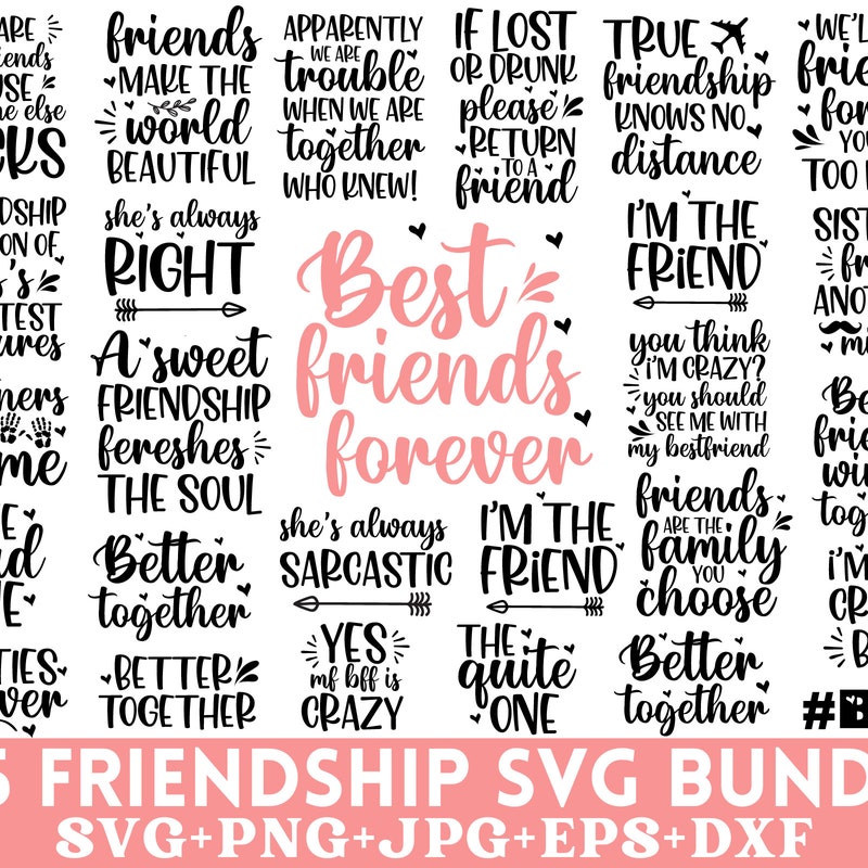 Friendship Svg - Etsy