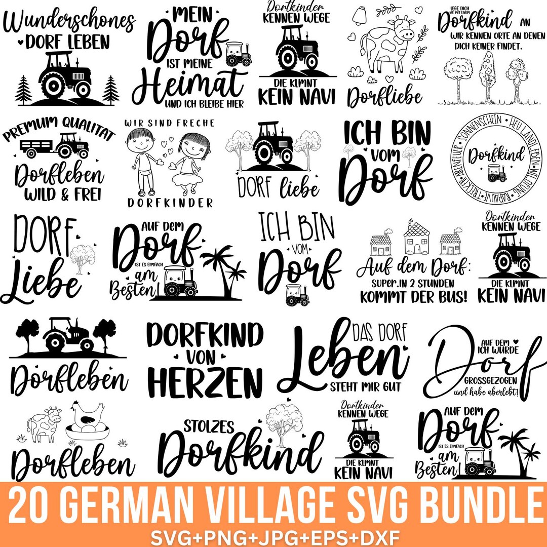 German Village Plotter File SVG Bundle, Village Child and Proud of It ...
