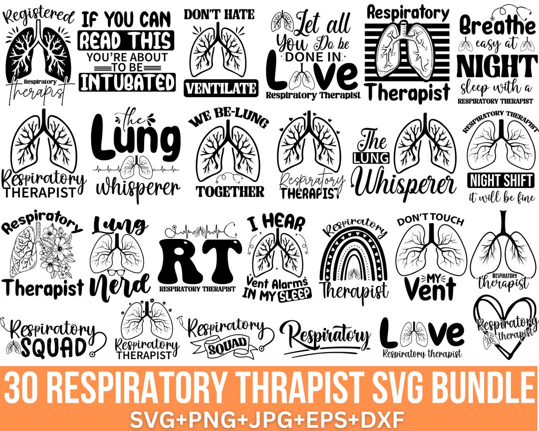 Respiratory Therapist SVG Bundle, Floral Lungs Svg, Human Lung Svg ...