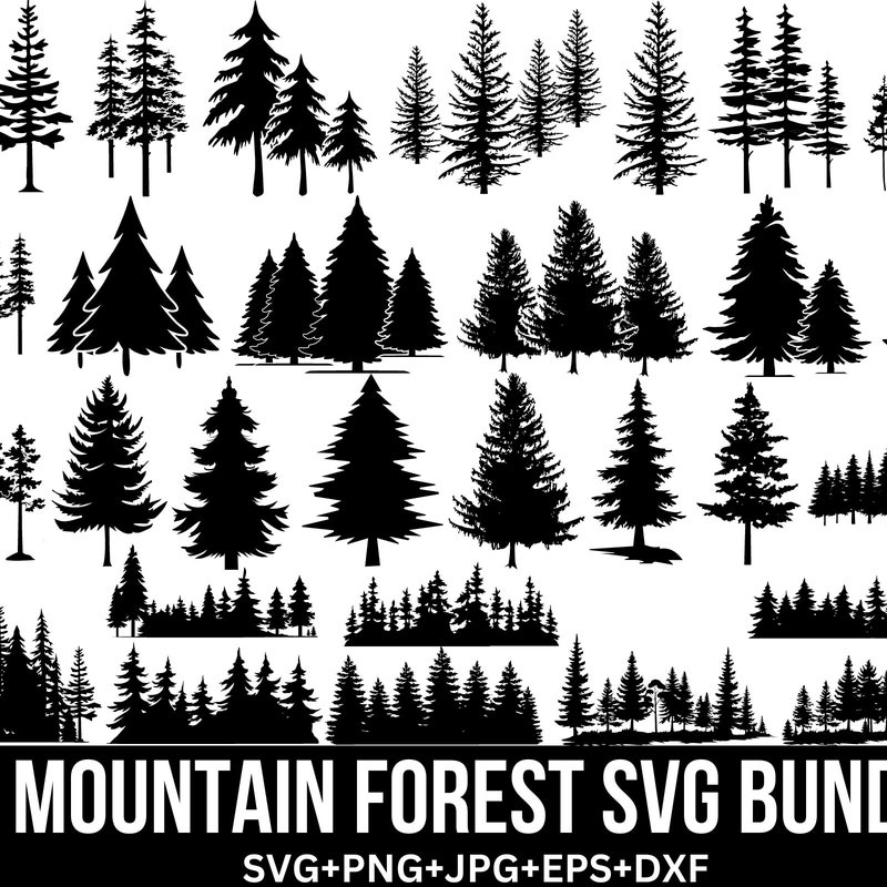 Tree Line Svg - Etsy