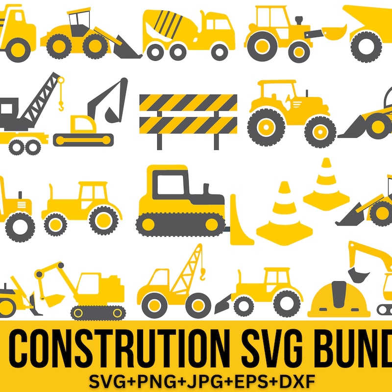 Construction Trucks Svg - Etsy