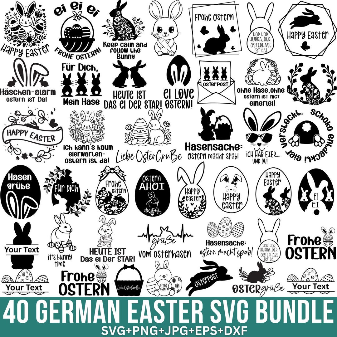 German Easter Plotter SVG Bundle, Easter Ostern Svg, Easter Svg ...