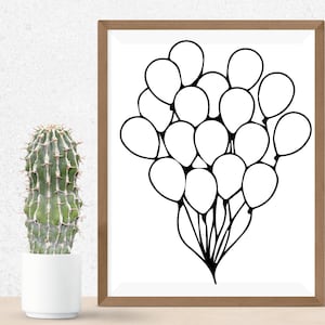 Balloon Svg Bundle, Balloon Bunch Png, Balloons Clipart, Birthday ...