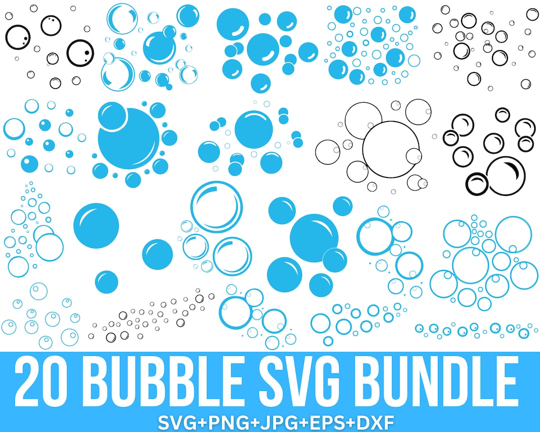 Bubbles Svg Bundle, Blowing Bubbles Svg, Speech Bubbles, Soap Bubbles ...