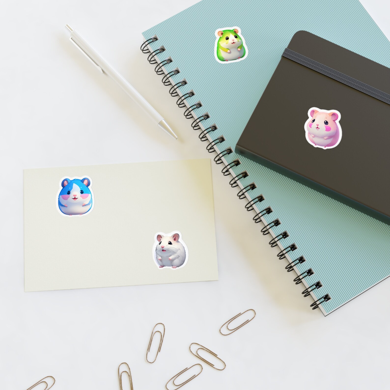 Cute Hamster Sticker Pack, 15 Printable Digital Hamster Clipart ...