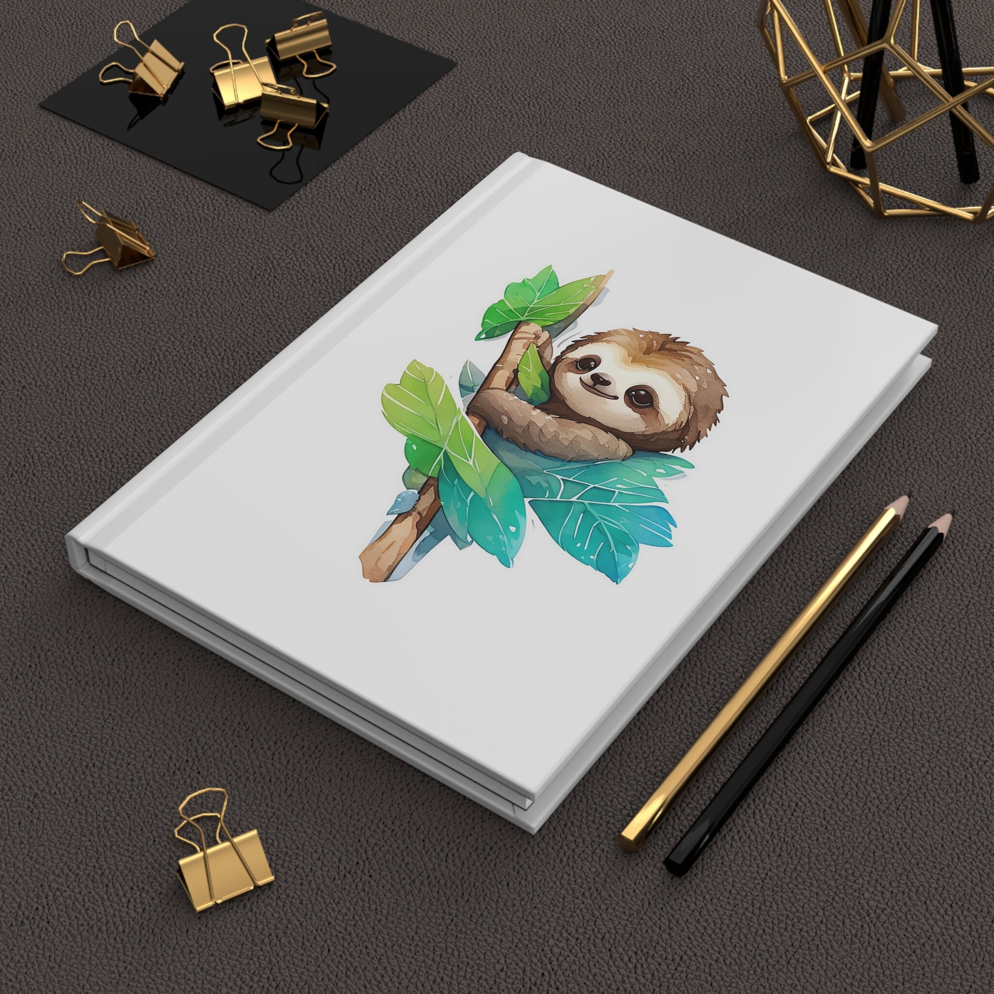 Sloth Watercolor Clipart Tiny Sloth in Watercolor Digital - Etsy