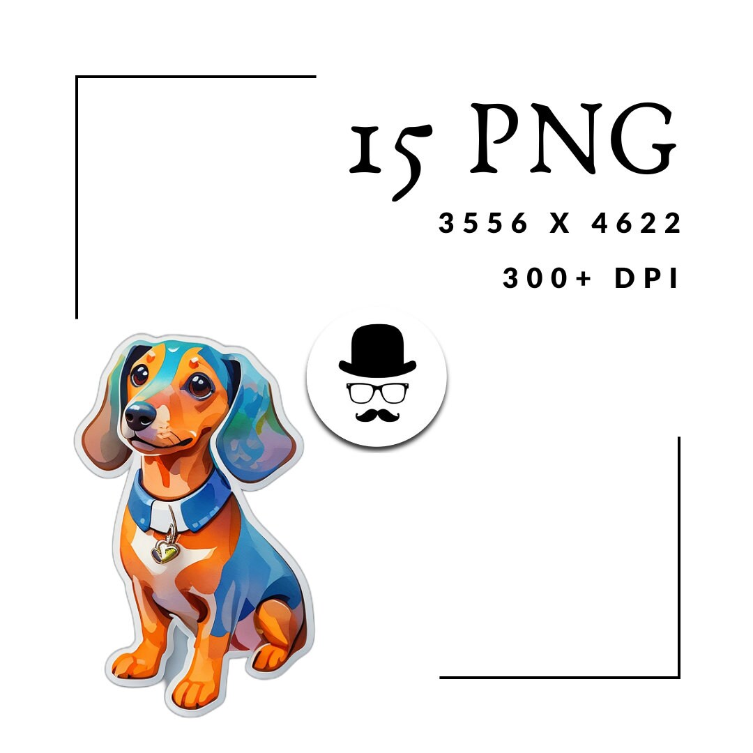 Cute Dog Clipart Printable Digital Stickers Pack 2, Commercial Use, PNG ...