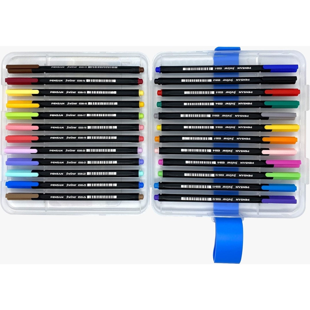 Pensan Fineliner 24 Colors Ballpoint Pen Colored Ballpoint - Etsy