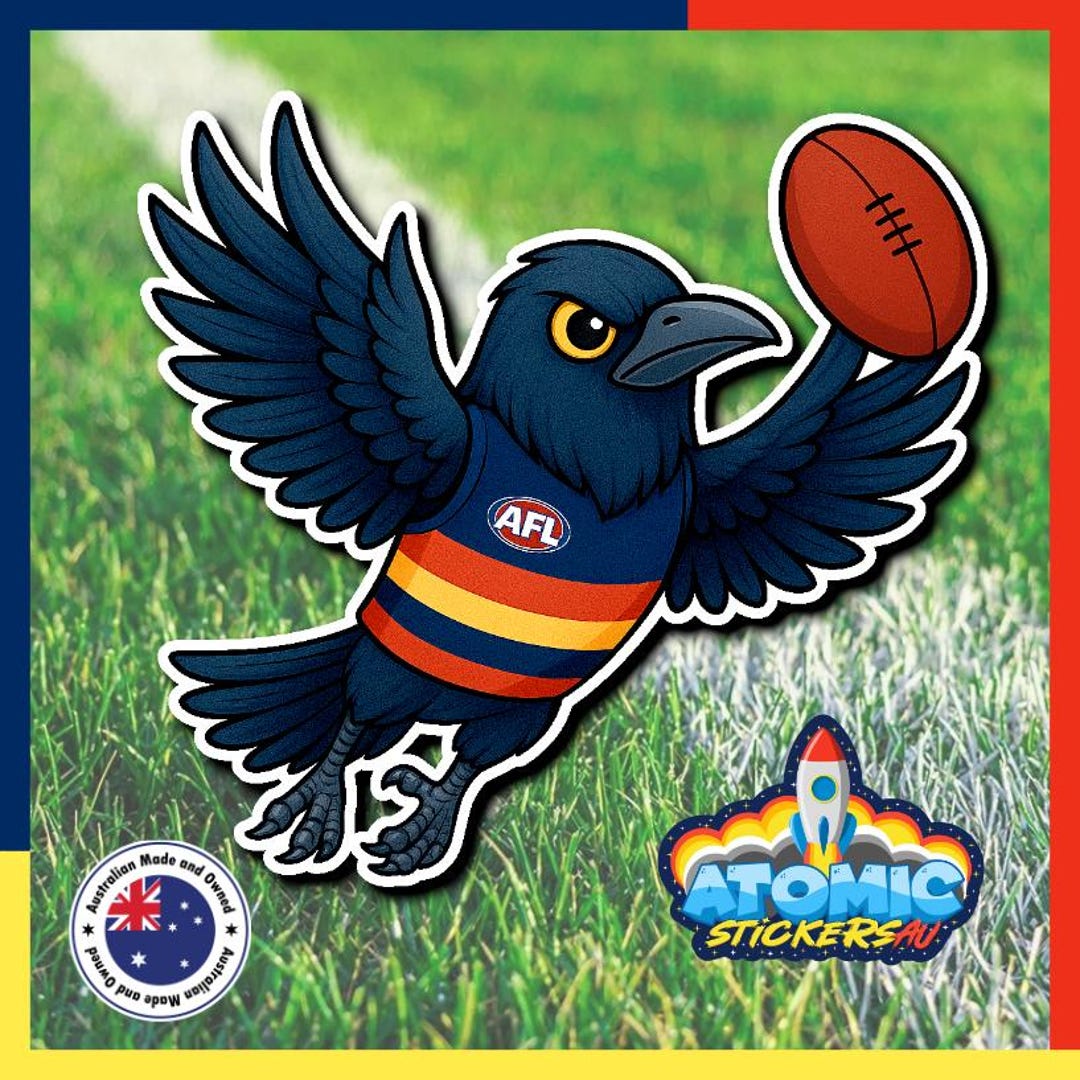 Adelaide Crow, Australian Sports Fan Decal, AFL, Flying Crow. - Etsy