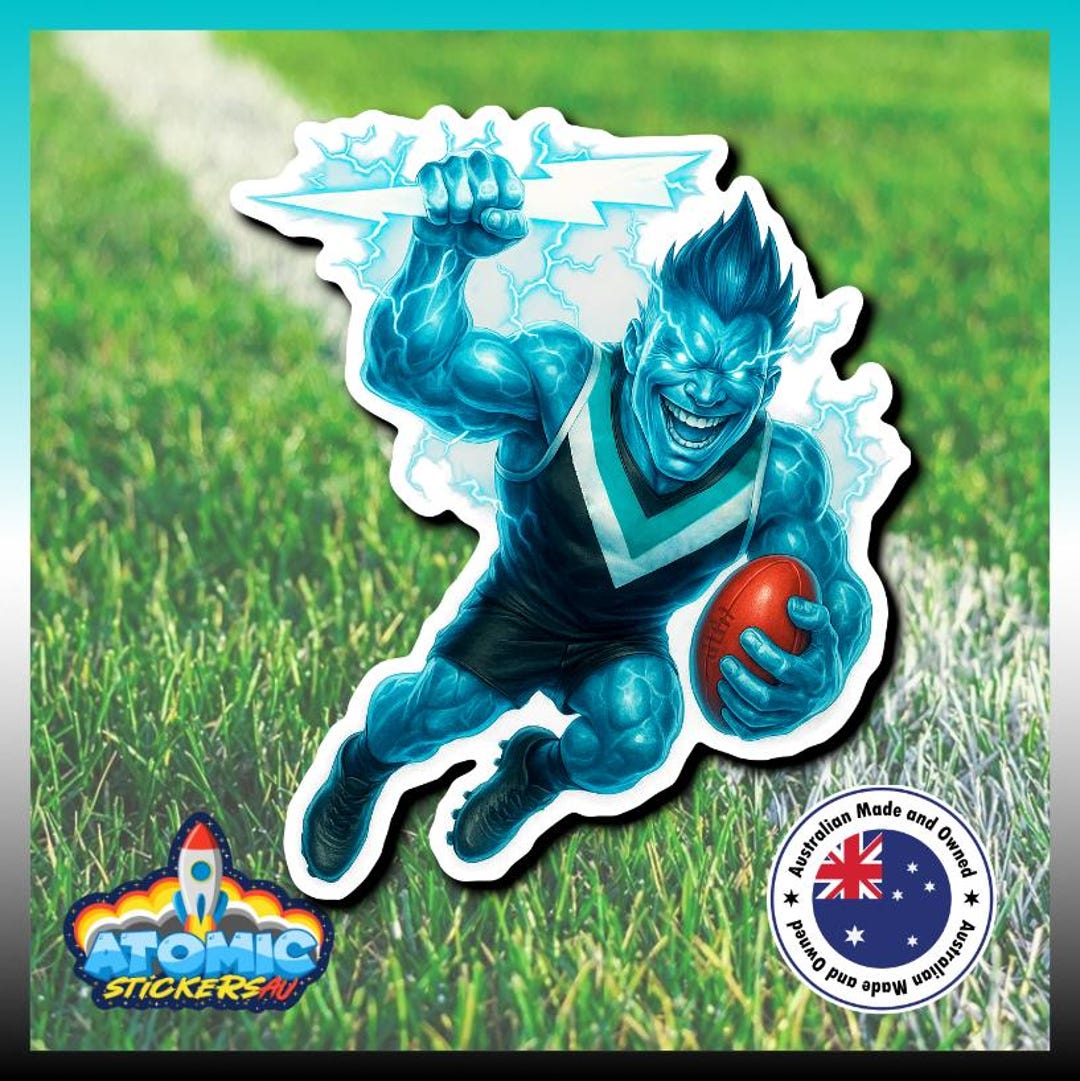 Port Adelaide Mascot Sticker – Flying Bolt Pose (4.65 X 5.41 Cm) - Etsy