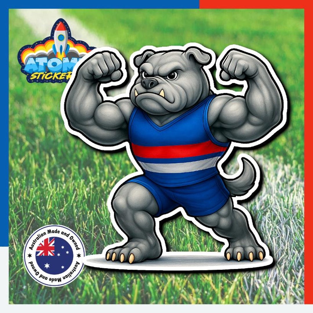 Western Bulldogs, AFL Football Sticker, Australian Football Fan Decal ...
