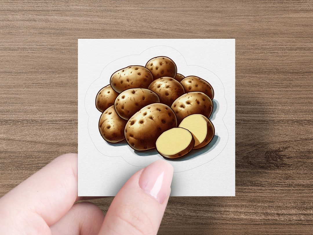Vintage Potato Illustration Sticker, Rustic Kitchen Decor, Farmhouse ...