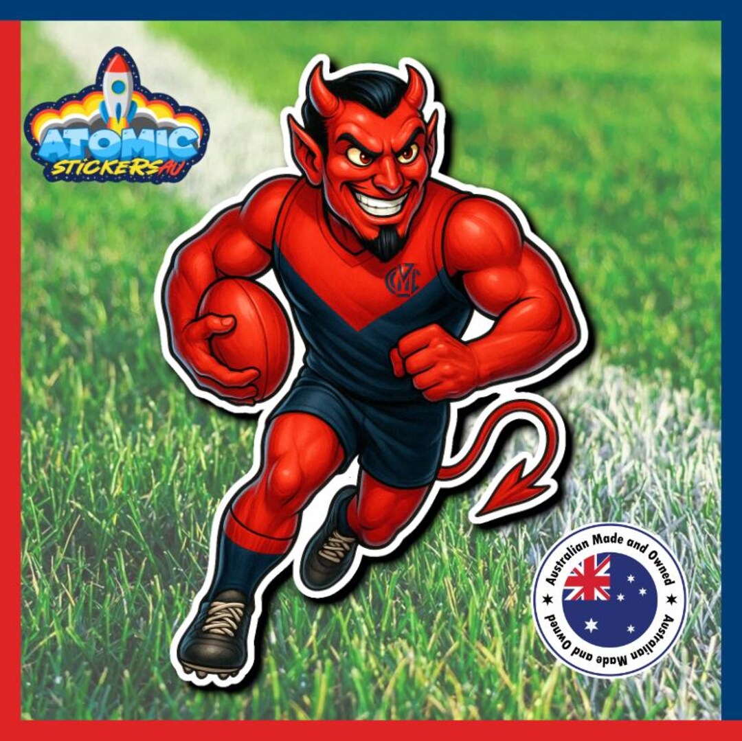 Melbourne Demons, AFL Football Sticker, Australian Football Fan Decal ...