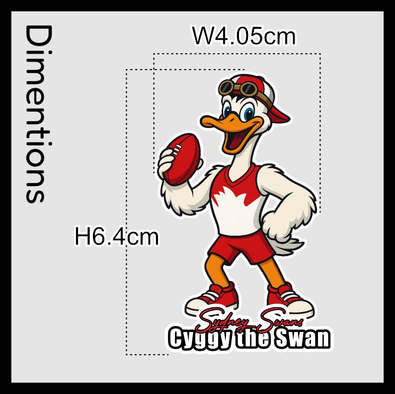Cyggy the Swan Sticker: Sydney Swans Australian Sports Fan Decal - Etsy ...